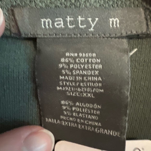 Matty M | Jackets & Coats | Nwt Matty M Sweatshirt Blazer Dark Sage ...